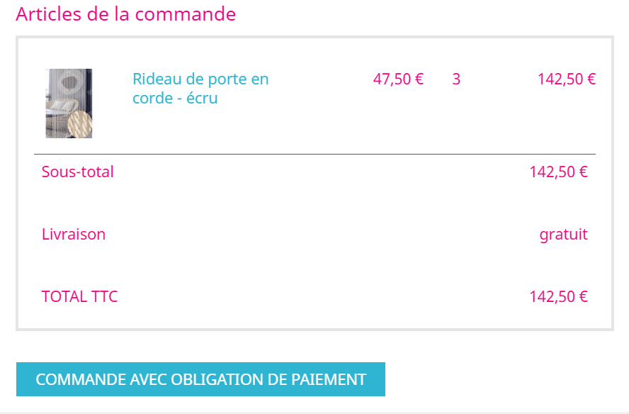 Comment passer une commande
